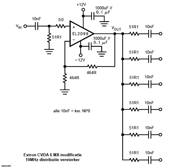 Extron CVDA video distributie amp modificatie voor 10MHz - Forum ...